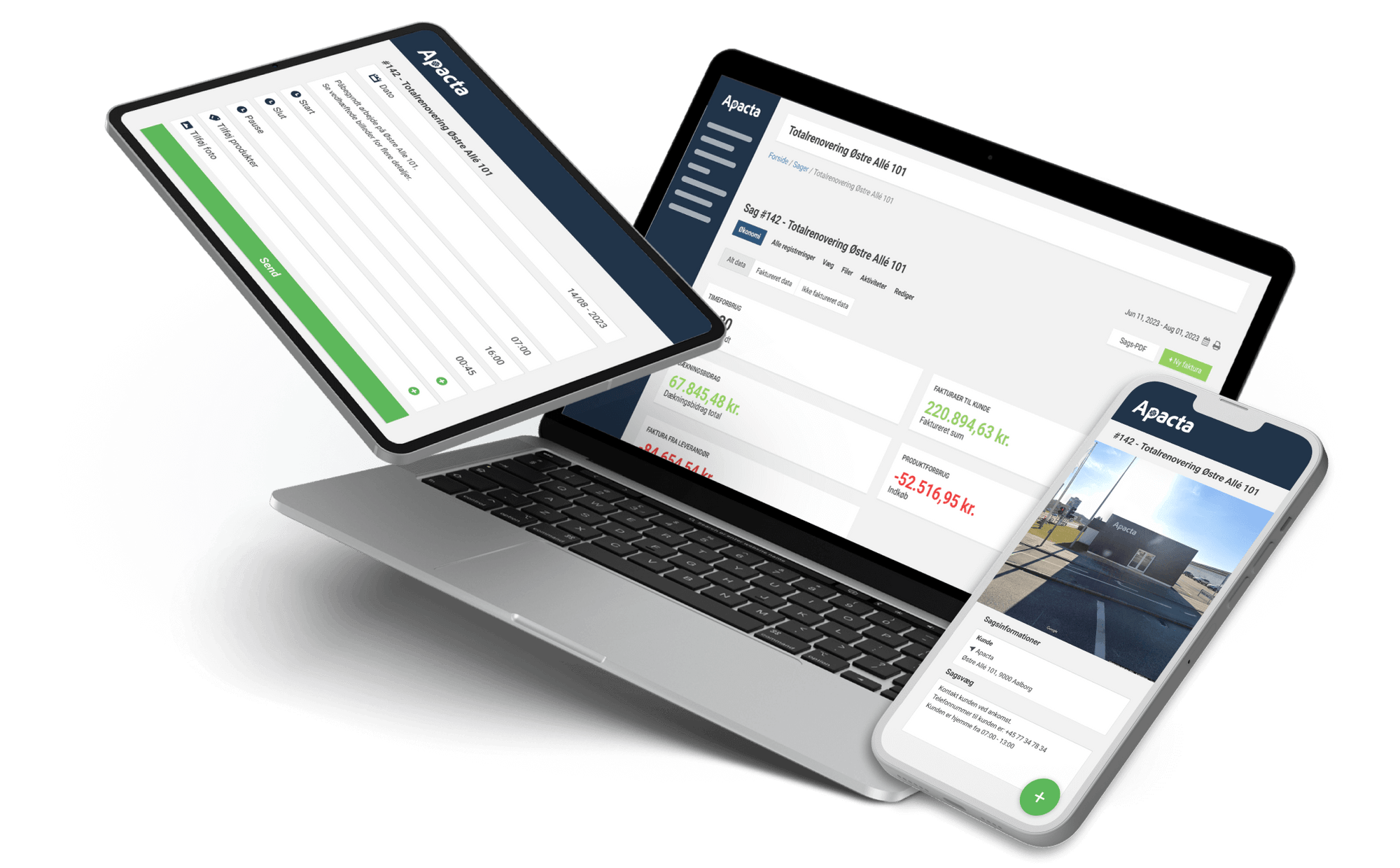 Apacta - Ordrestyring og tidsregistrering til Håndværkere