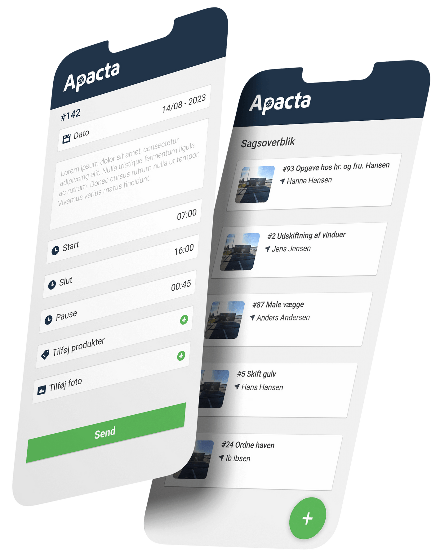 Apacta - Ordrestyring og Kvalitetssikring til Håndværkere