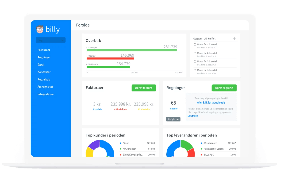 Få styr på dit regnskab med Danmarks nemmeste regnskabsprogram Billy